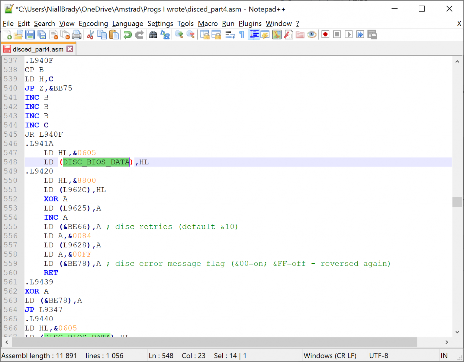 Disassembling my old code from 1988 – part 4 | Amstrad noob
