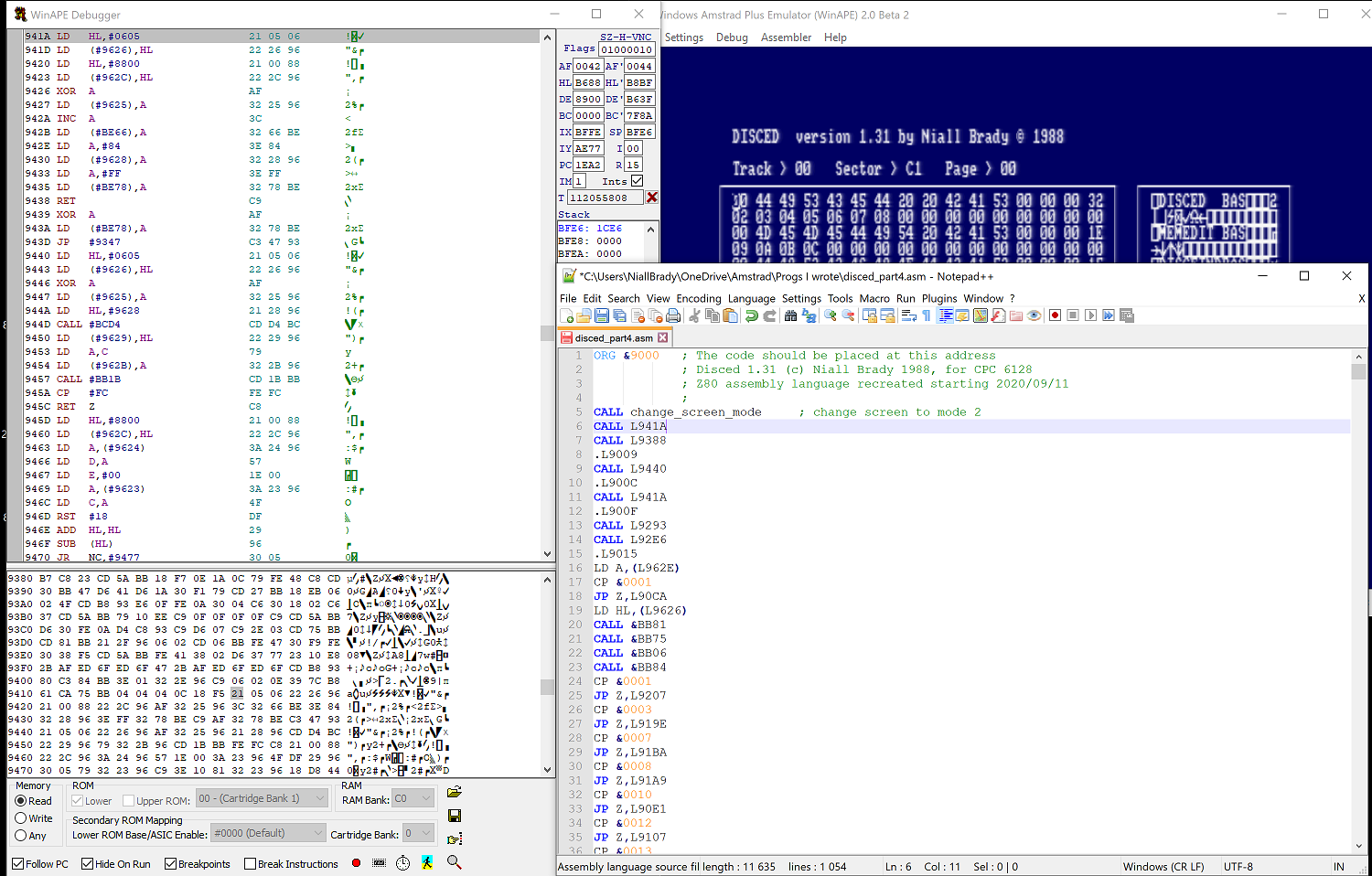 Disassembling my old code from 1988 – part 4 | Amstrad noob