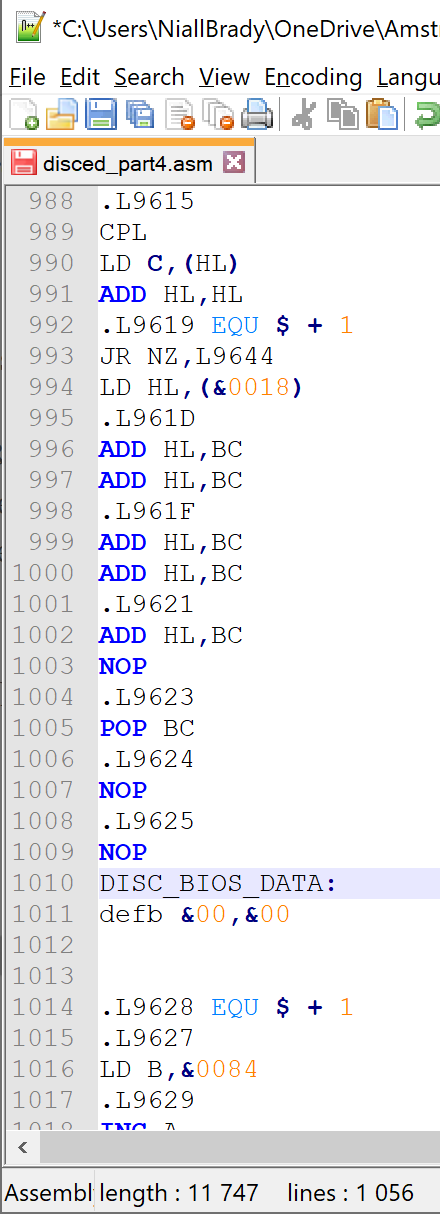 Disassembling my old code from 1988 – part 4 | Amstrad noob