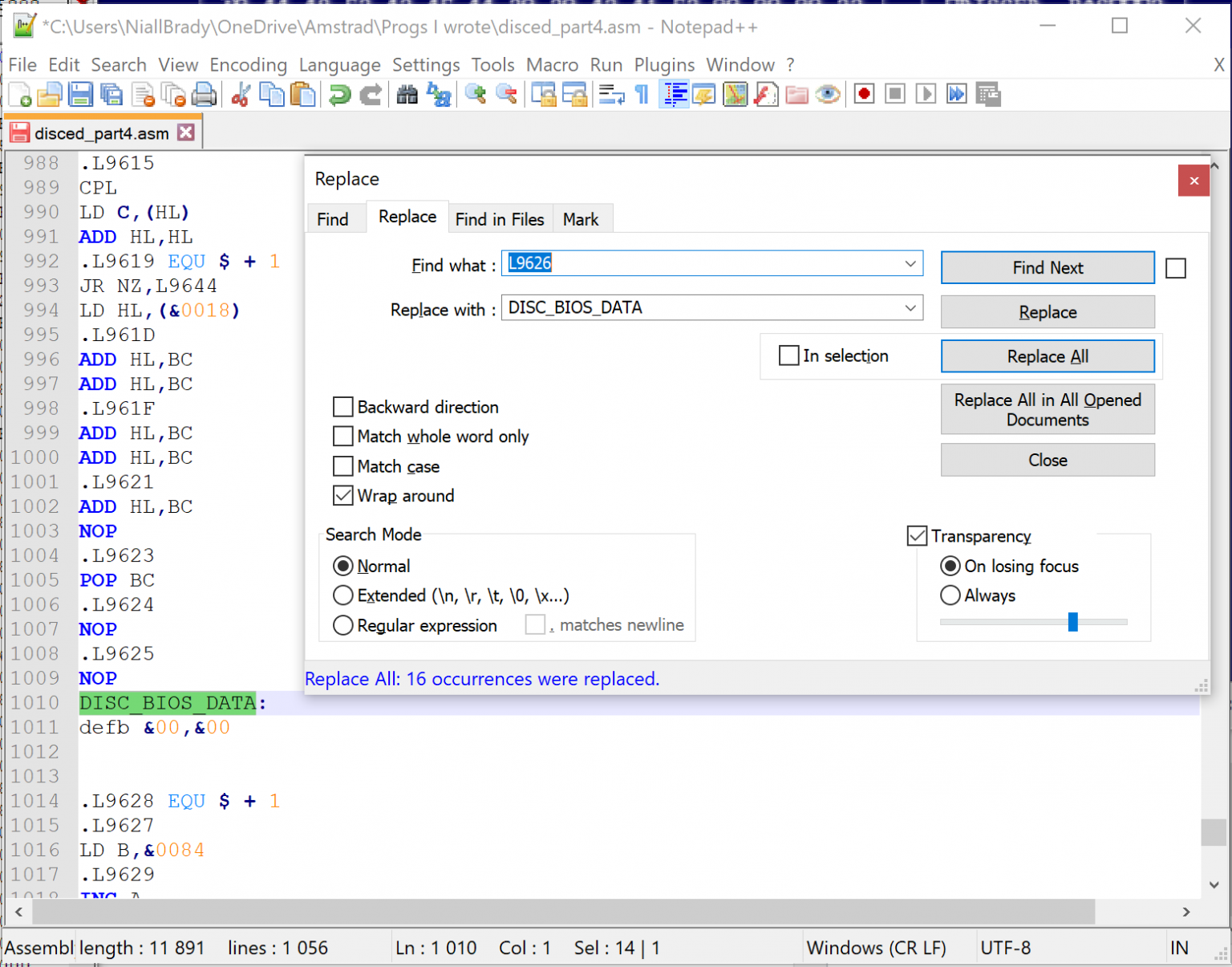 Disassembling my old code from 1988 – part 4 | Amstrad noob