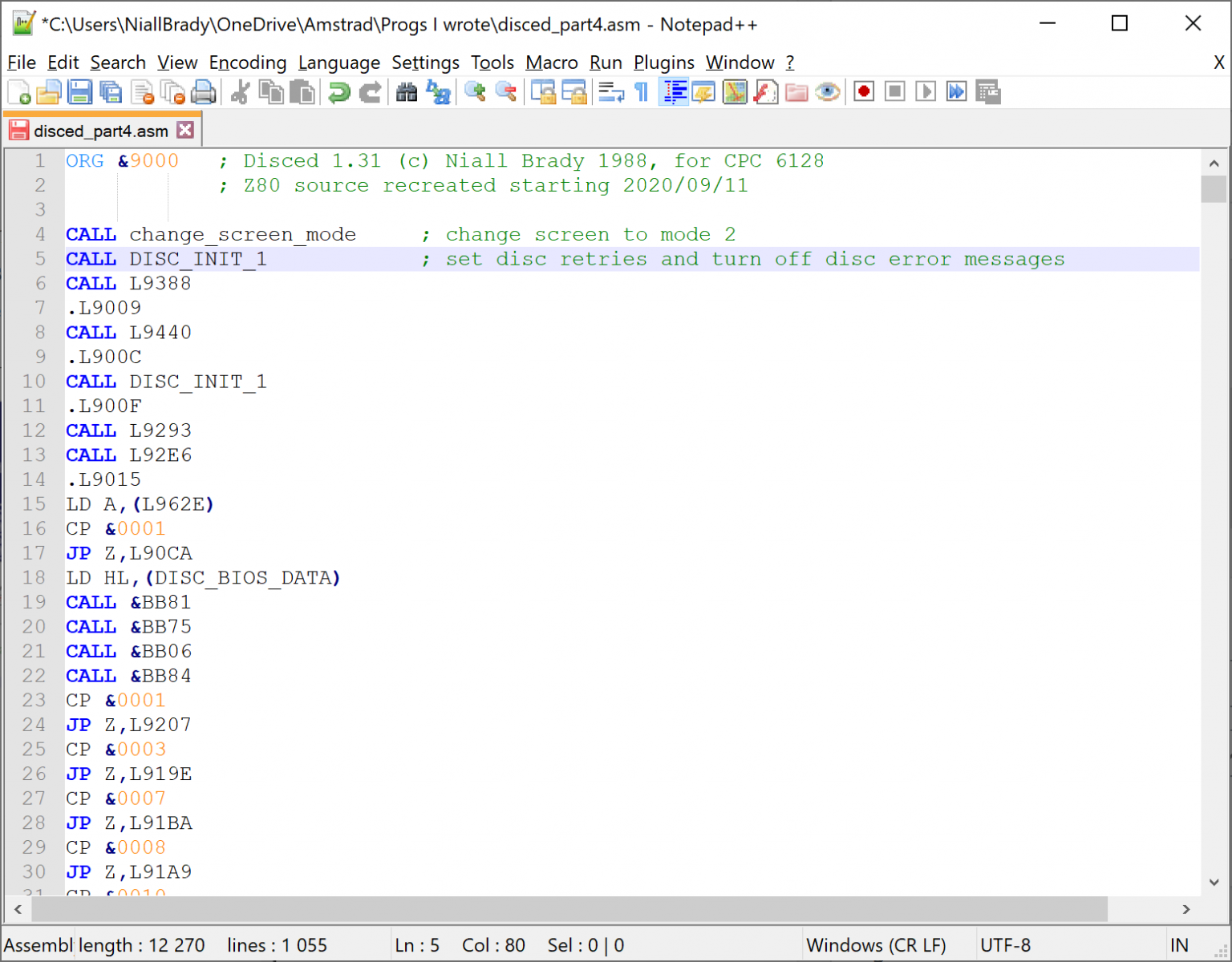 Disassembling My Old Code From 1988 Part 4 Amstrad Noob